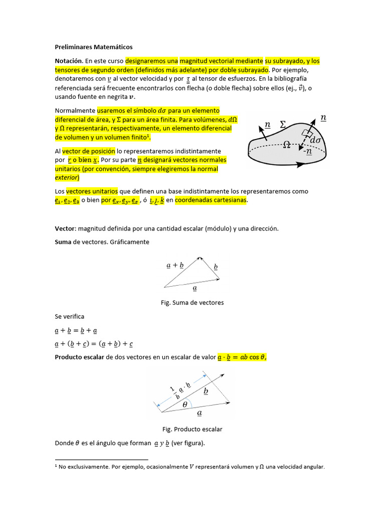 Mathematical Preliminaries Highlighted23 | PDF | Vector Euclidiano ...