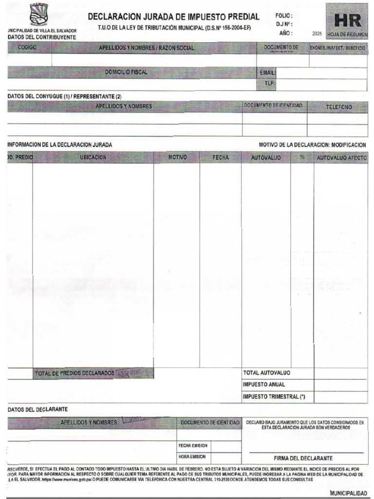 Pu HR Ves Formularios | PDF