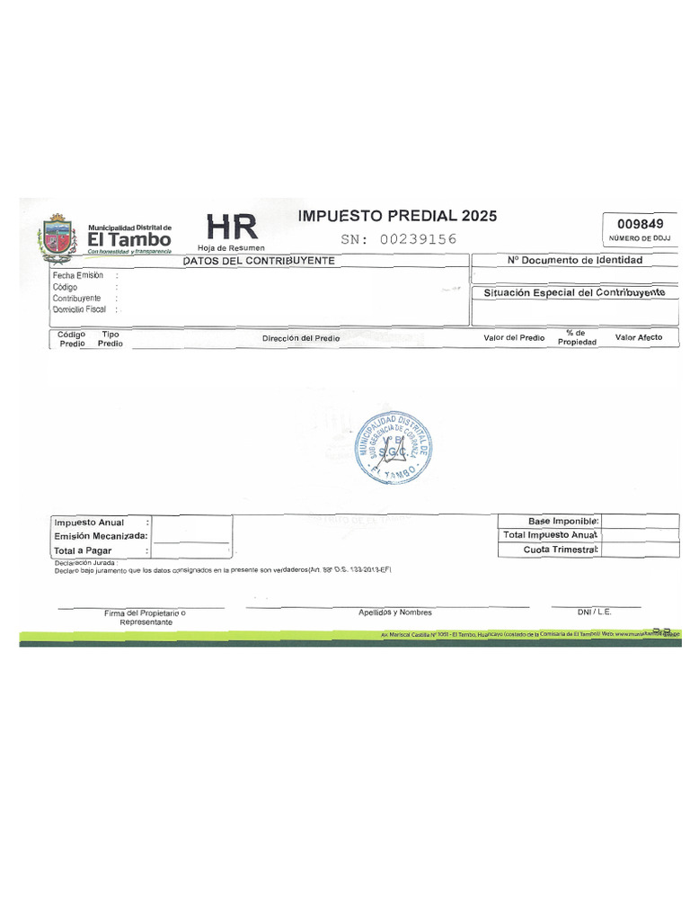 HR PU - Huancayo | PDF