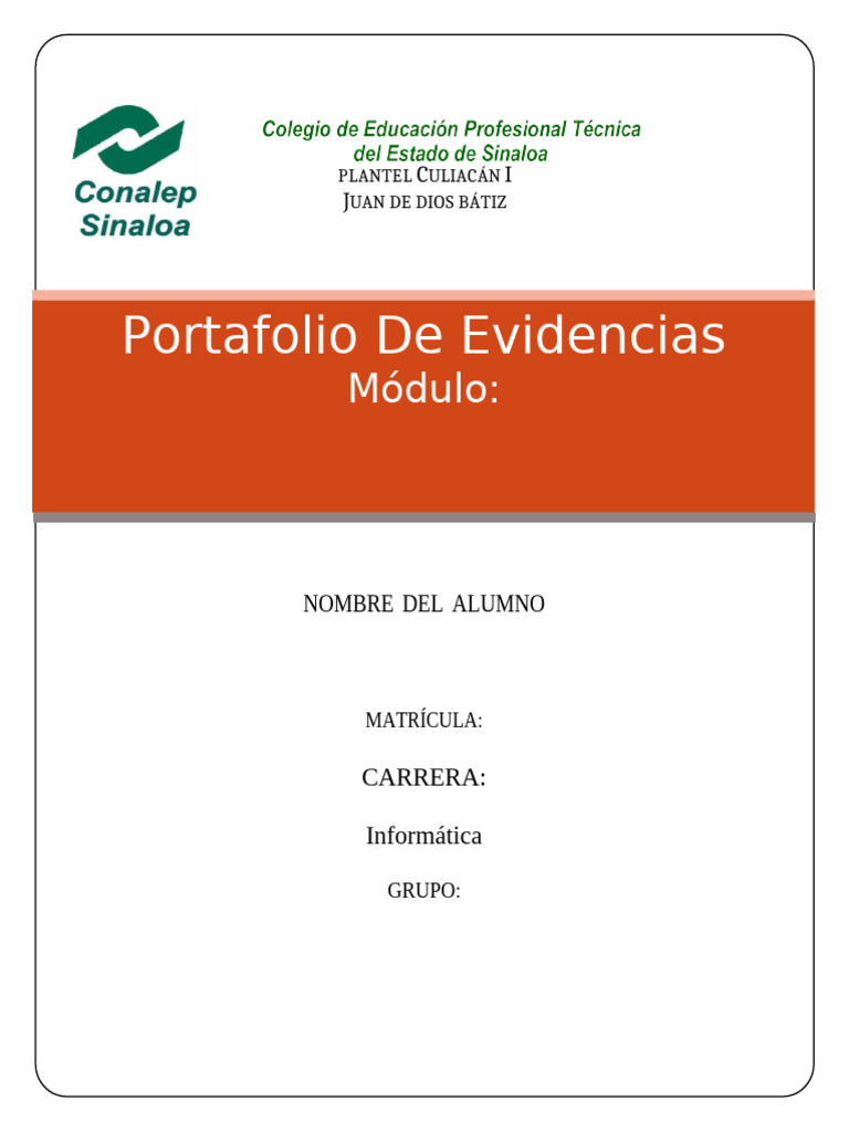 HOJA DE PRESENTACION Conalep | PDF