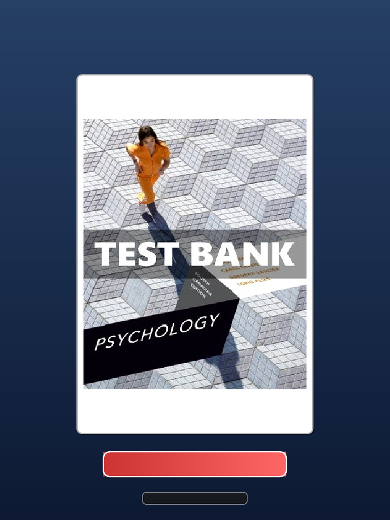 Complete Bundle Psychology Fourth Canadian 4 Ed Wade Ebook and TestBank ...