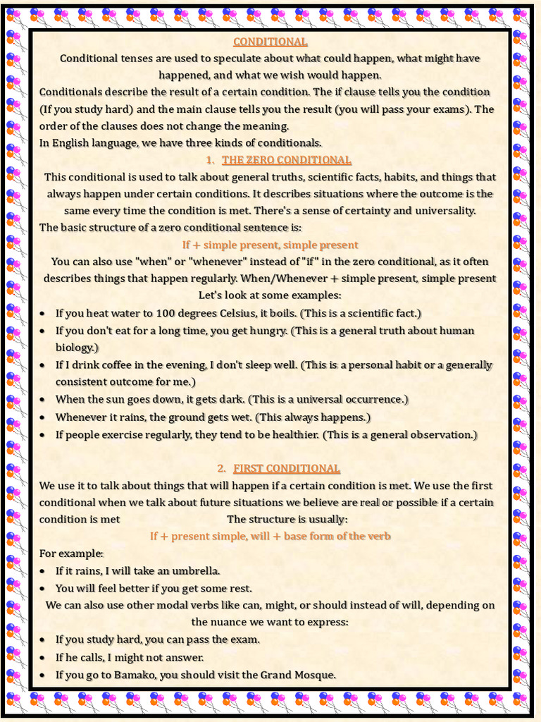 Conditional Lesson 11 TH Ses and Sc. | PDF | Linguistics | Grammar