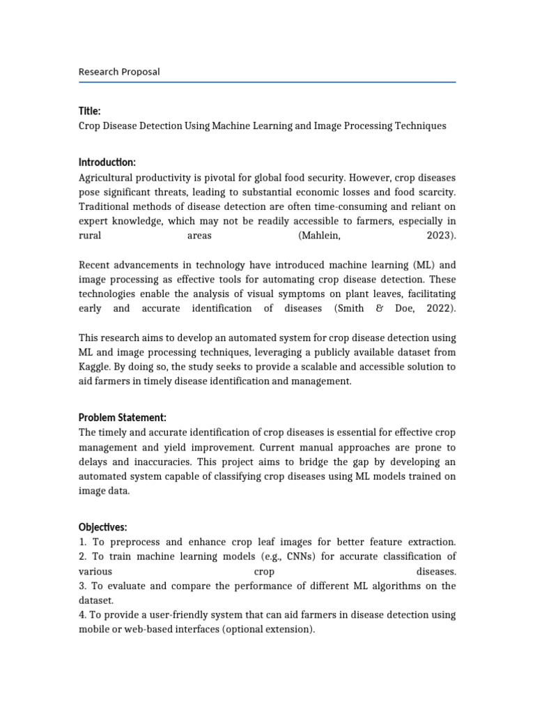 Crop Disease Detection with ML Techniques | PDF | Machine Learning ...