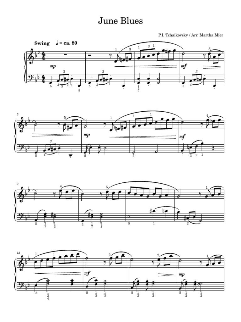 Tchaikovsky's June Blues Sheet Music | PDF