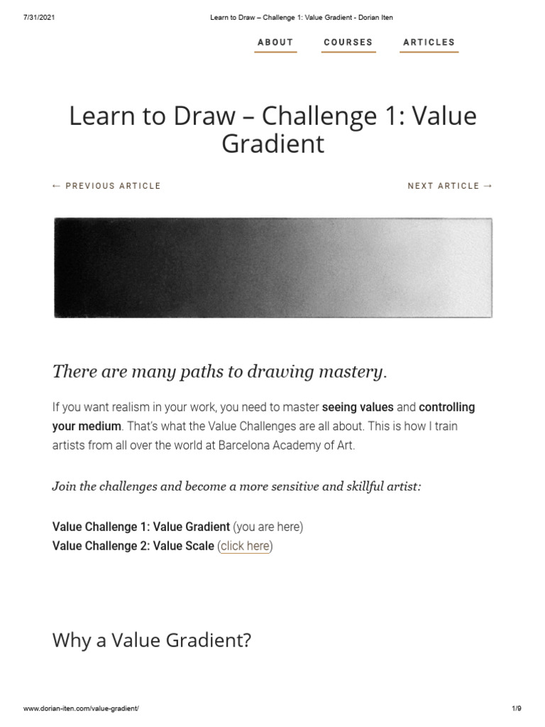 Value Gradient Drawing Challenge | PDF | Drawing