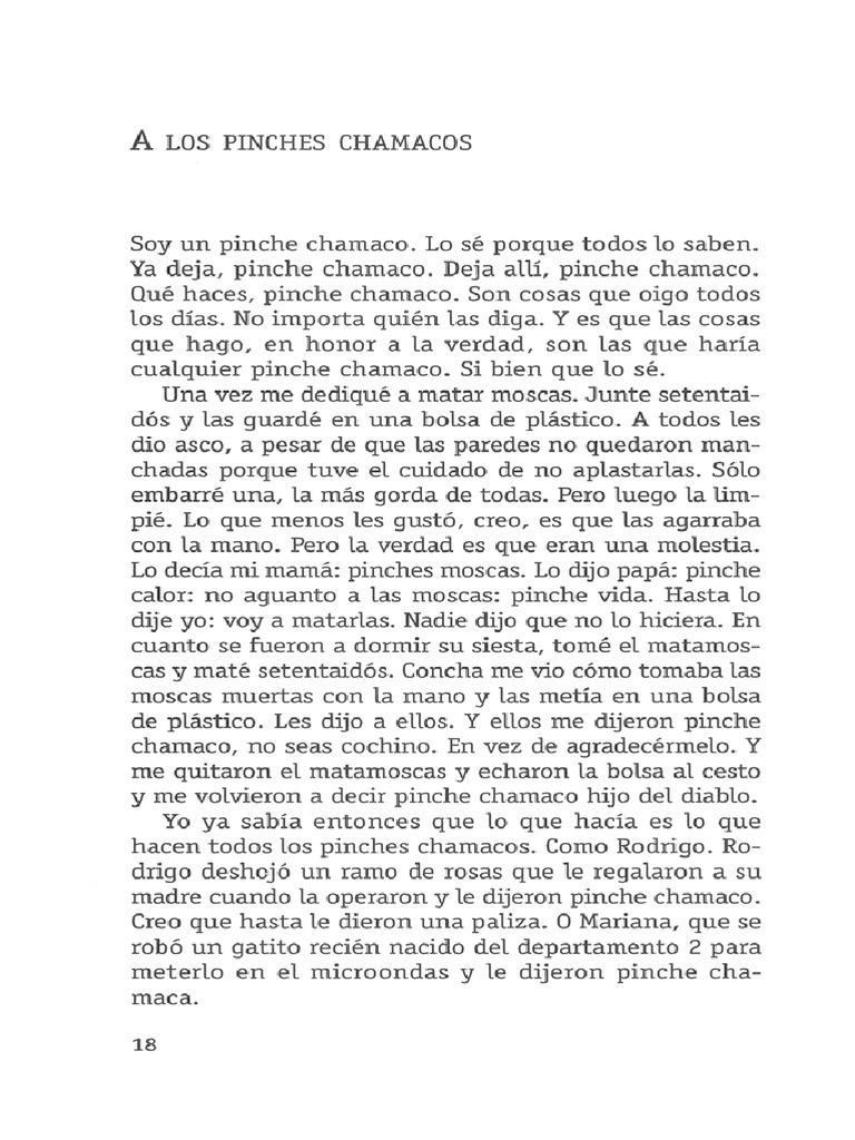 Francisco Hinojosa - A Los Pinches Chamacos | PDF