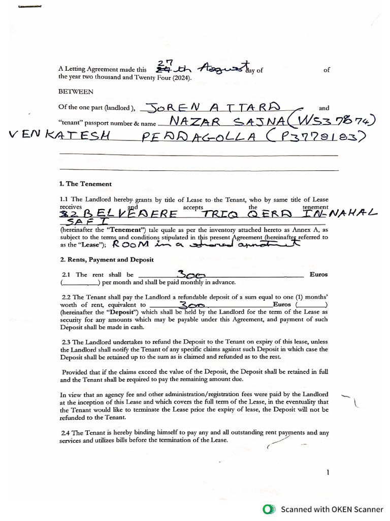 Lease Agreement | PDF