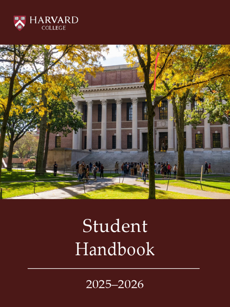 Harvard College Student Handbook 2025-2026 - 05.19.2025 | PDF ...