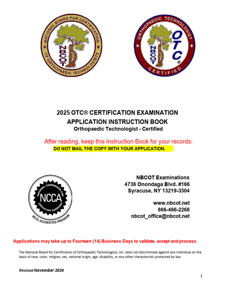 2025 OTC® Certification Exam Guide | PDF | Orthopedic Surgery | Credit Card