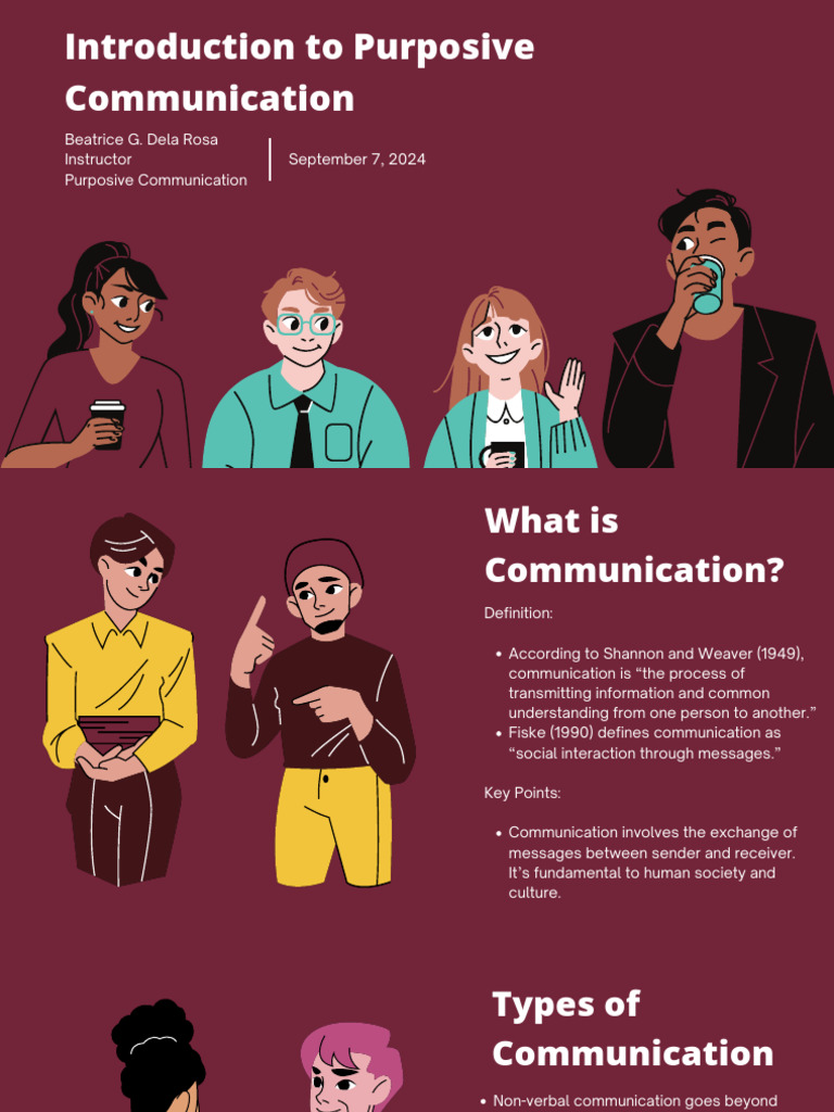 Module 01 Introduction To Purposive Communication | PDF | Communication ...