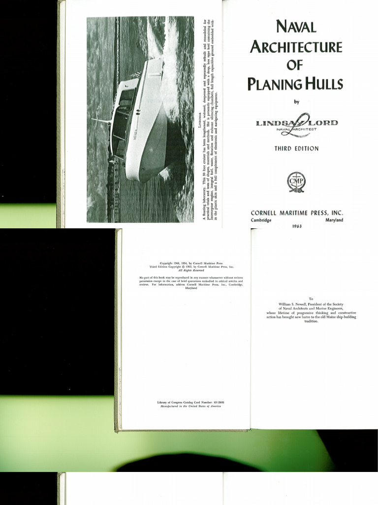 Naval Architecture of Planing Hulls | PDF
