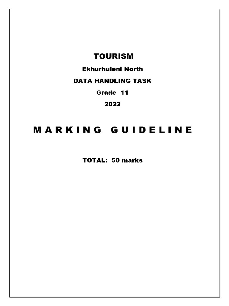 Grade 11 Tourism Data Handling 2023 | PDF | Southern Africa | Tourism