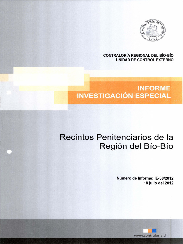 Informe Investigacion Especial 38-12 Gendarmeria Region Bio-Bio - Programa Prevencion Vih ...