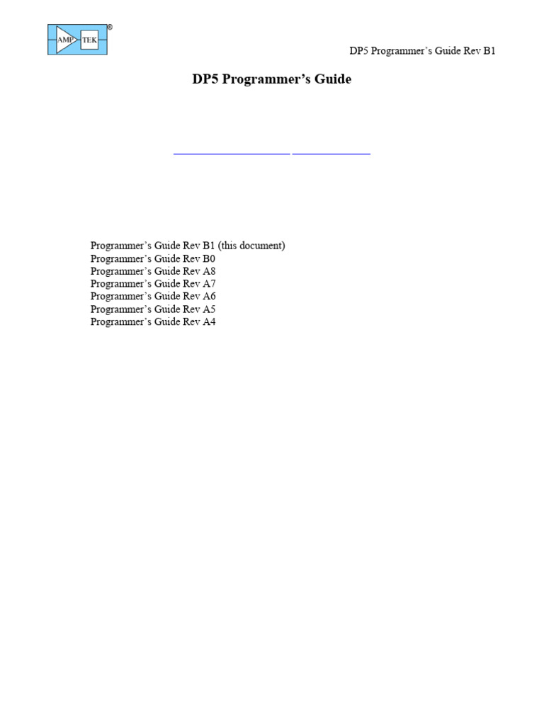 DP5 Programmer's Guide B1 | PDF | Network Packet | Computer Engineering