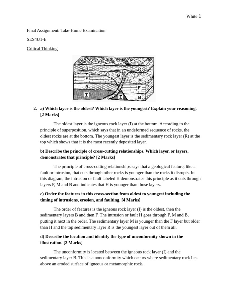 Final Take-Home Exam | PDF | Limestone | Earth