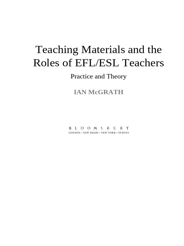 Adapting EFL/ESL Coursebooks Effectively | PDF | Teachers | Textbook