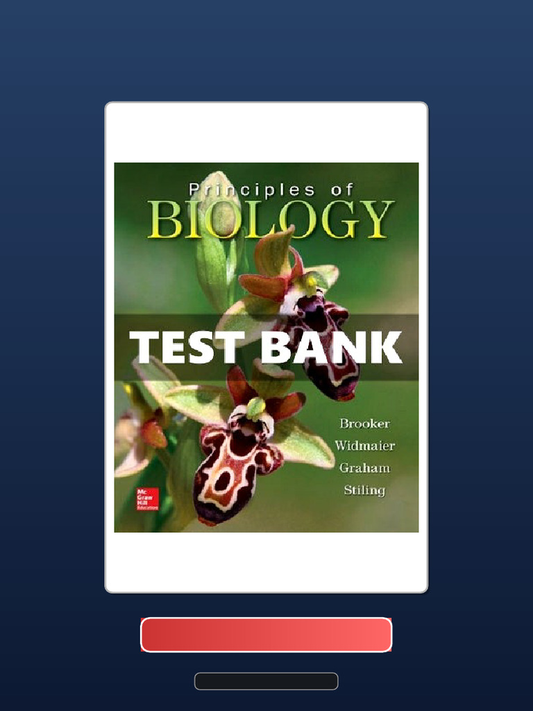 Complete Bundle Principles of Biology 1 Ed Brooker Ebook and TestBank ...