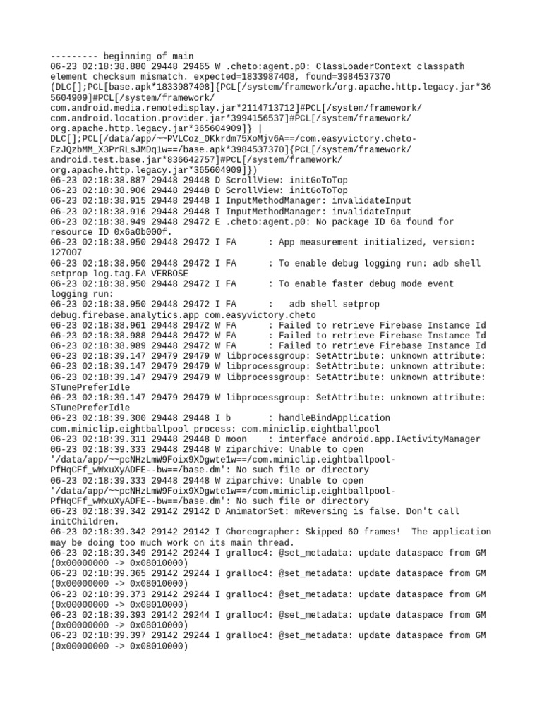 Com - Easyvictory.cheto Logcat | PDF | Java (Programming Language) | Software