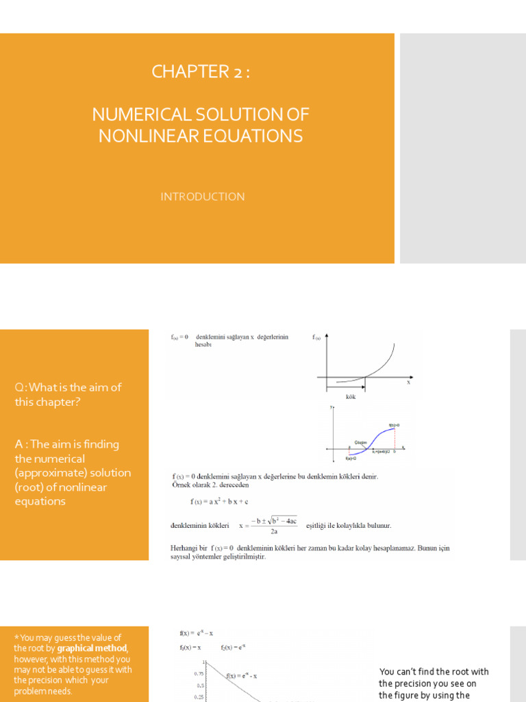 Numerical Solution of Nonlinear Equations INTRO | PDF