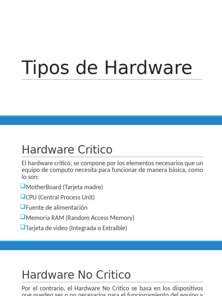 Tipos de Hardware | PDF