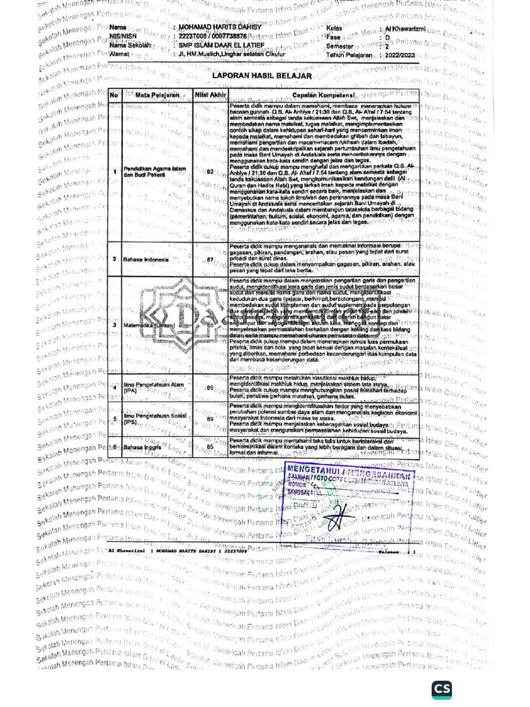Scan Legalisir Rapot SMT 2-Compressed | PDF