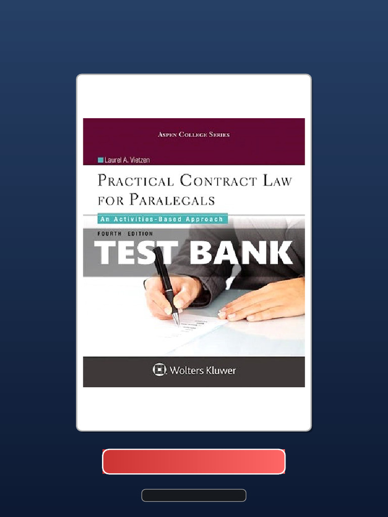 Complete Bundle Practical Contract Law For Paralegals An Activities ...