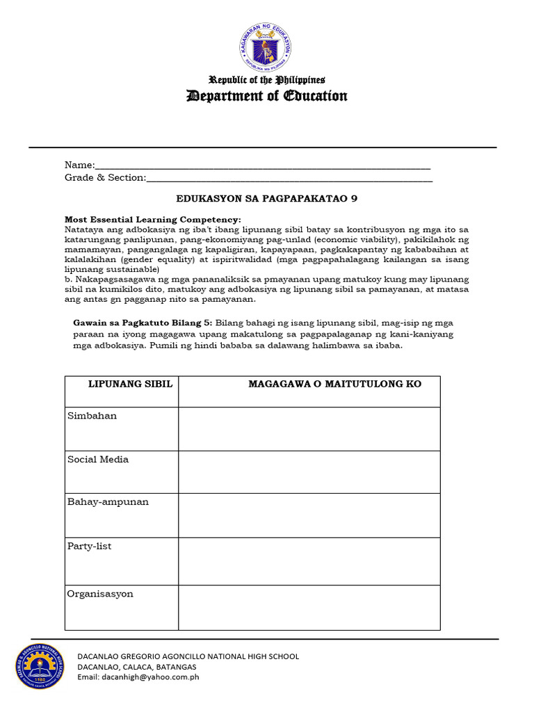 q1 Week8 Activities | PDF