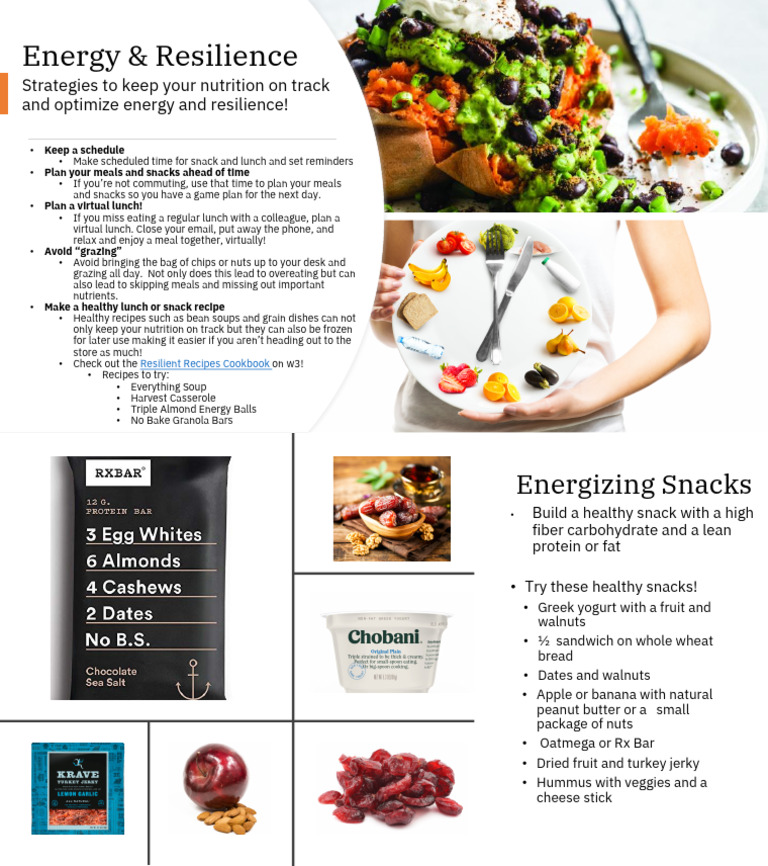 Remote Resilience - Nutrition and Snack Strategies | PDF