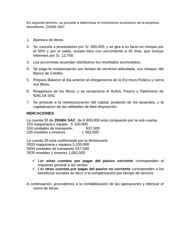 En Segundo Término ZIGMA SAC. | PDF