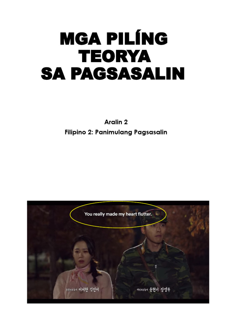 Mga Teorya Sa Pagsasalin | PDF