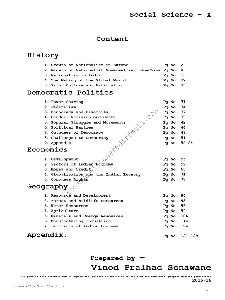 Class X - Social Science Notes | PDF | Balkans | Vietnam