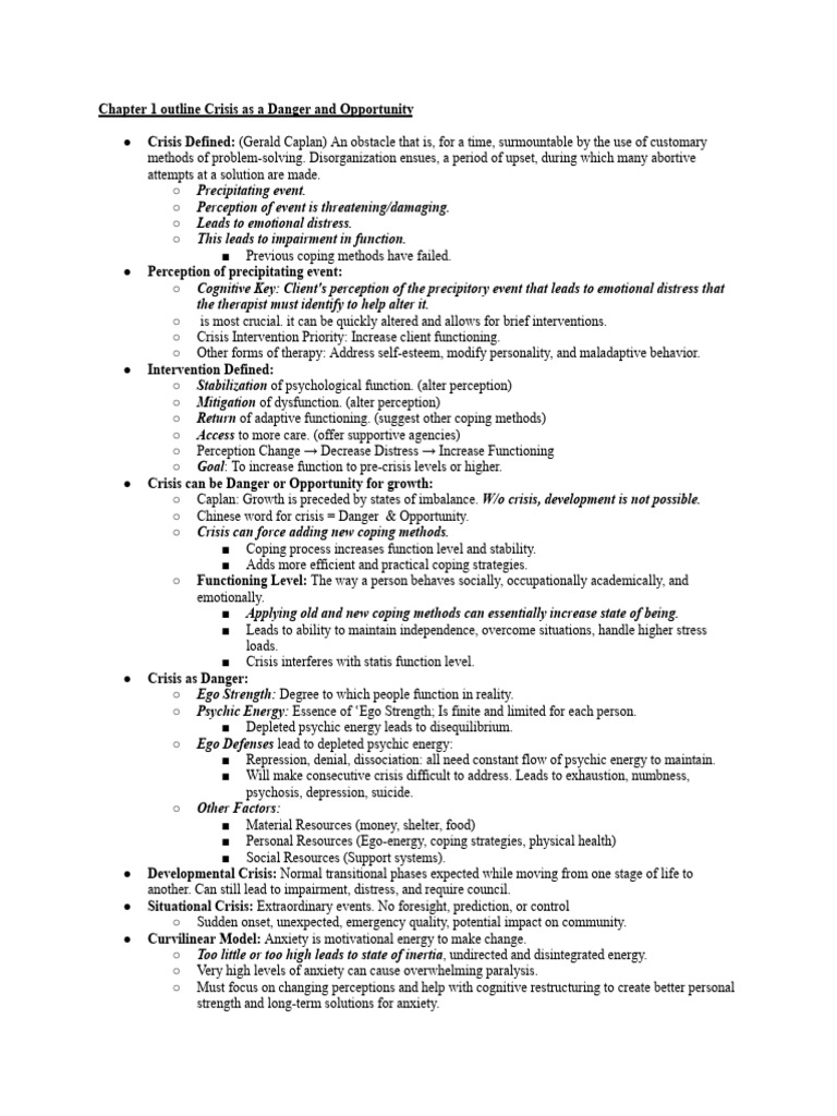Understanding Precipitating Events in Crisis | PDF | Psychotherapy ...