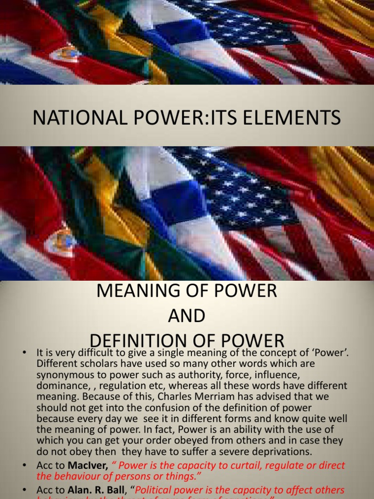 National Power | Power (Social And Political) | Political Science ...