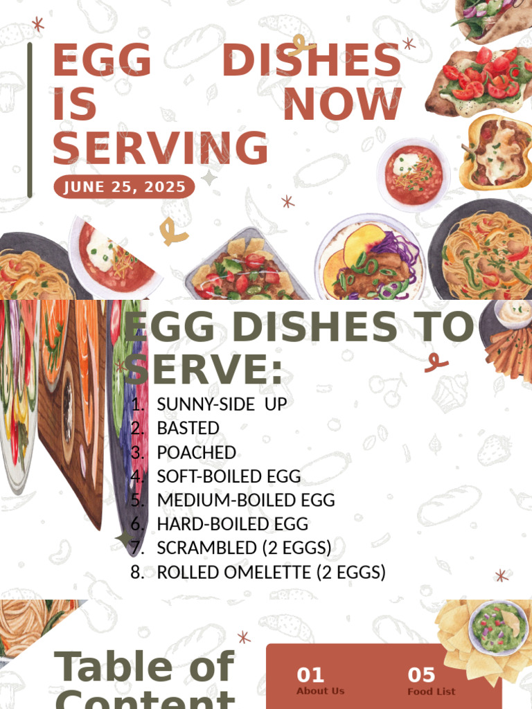 Affordable Egg Dishes Menu 2025 | PDF