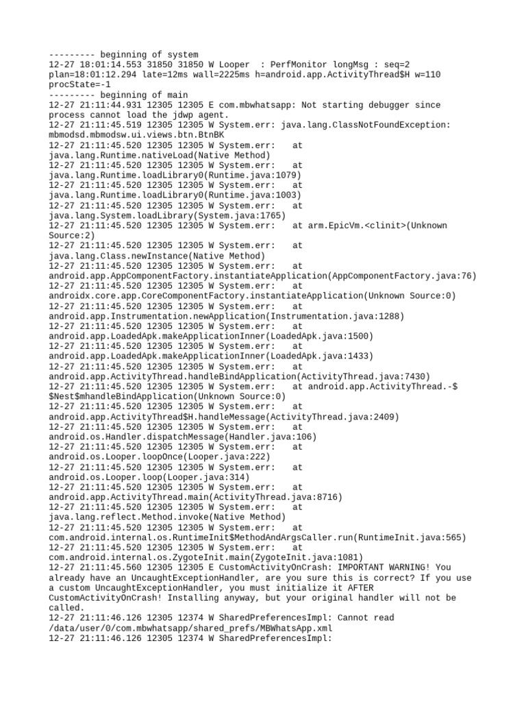 Logcat | PDF | Java (Programming Language) | Android (Operating System)
