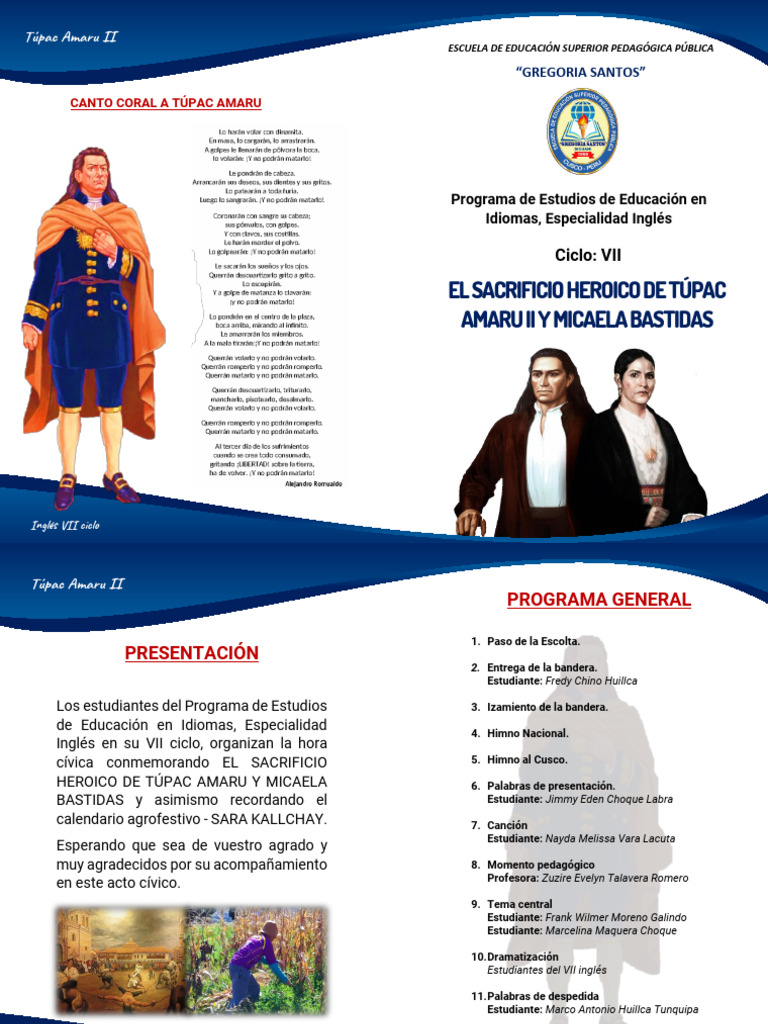 Triptico Tupac Amaru | PDF