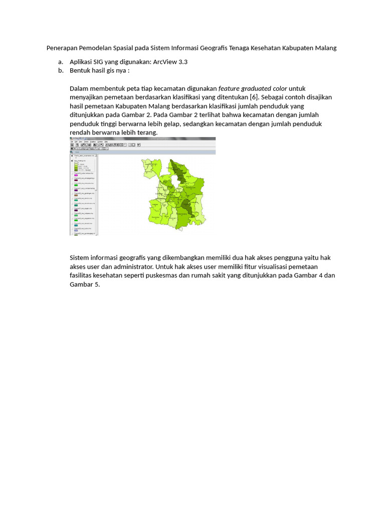 Penerapan Pemodelan Spasial Pada Sistem Informasi Geografis Tenaga Kesehatan Kabupaten Malang ...
