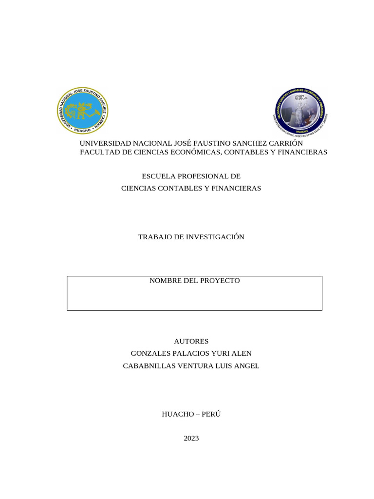 Modelo Caratula Final | PDF