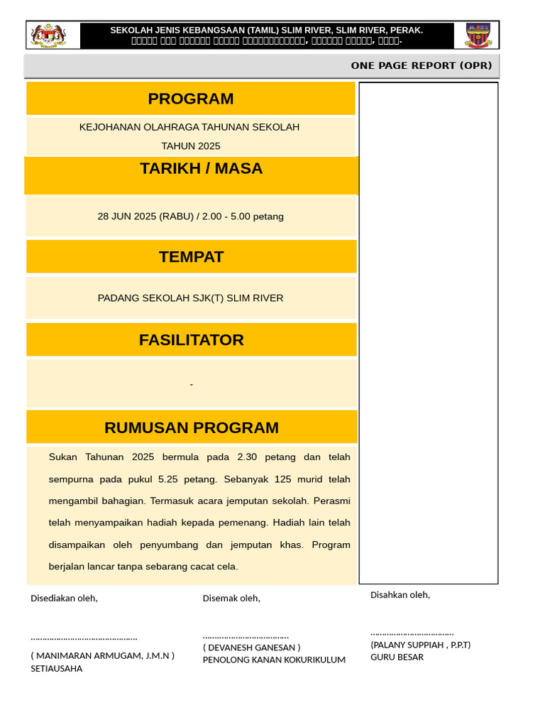 Opr - Kejohanan Olahraga | PDF