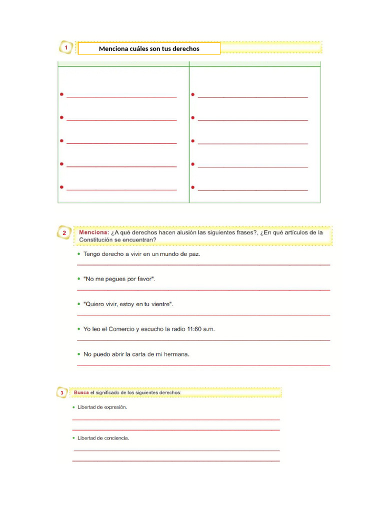 Ficha de Derechos | PDF