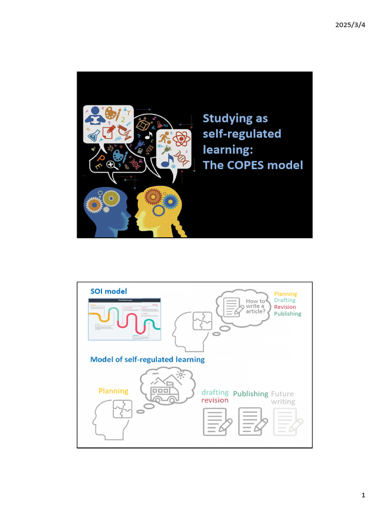 Applying the COPES Model in SRL | PDF | Learning | Metacognition