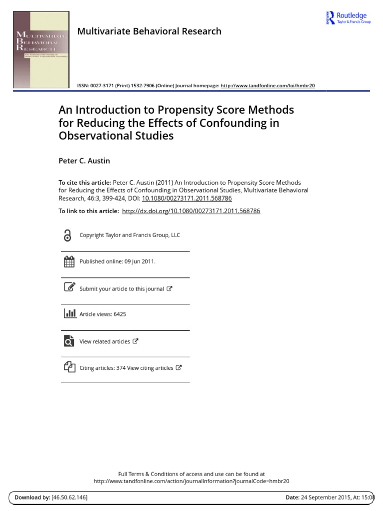 Art7 - An Introduction To Propensity Score Methods - Opt | PDF | Randomized Controlled Trial ...