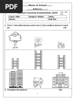 Maths Test Papers KG2 Regular | PDF
