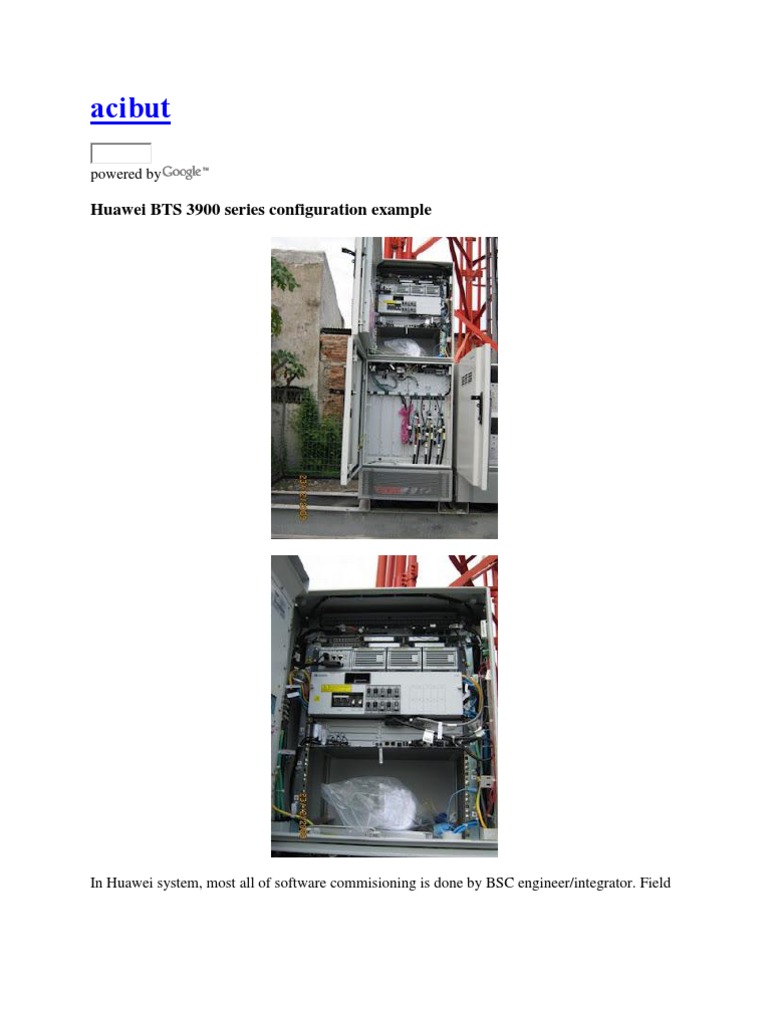 Huawei BTS3900 | PDF | Network Topology | Signal (Electrical Engineering)