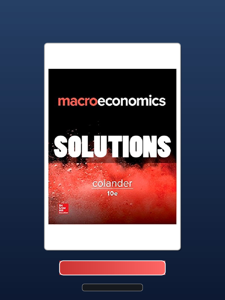Complete Bundle Macroeconomics 10 Ed Colander eBook and TestBank Bundle ...