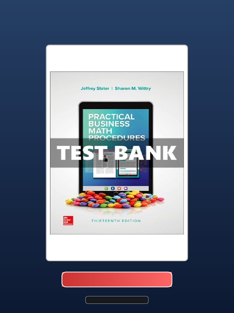 Complete Bundle Practical Business Math Procedures 13th Ed Slater Ebook ...