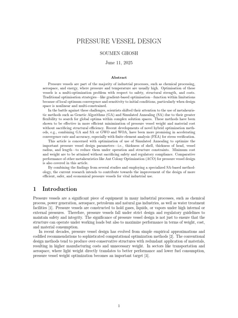 Pressure Vessel Design | PDF | Mathematical Optimization | Algorithms