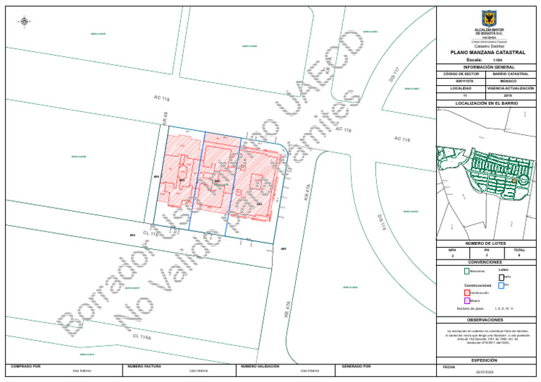 Manzana Catastral Carulla Alhambra | PDF