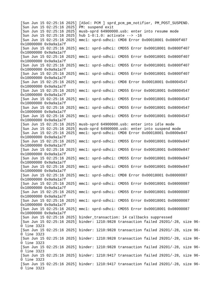 Standby Kernel Log 2025 0615 022731 | PDF | Cpu Cache | Booting