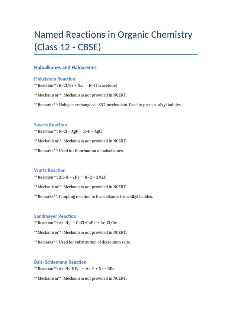 Name Reactions of Aldehydes & Ketones | PDF | Carboxylic Acid | Aldehyde